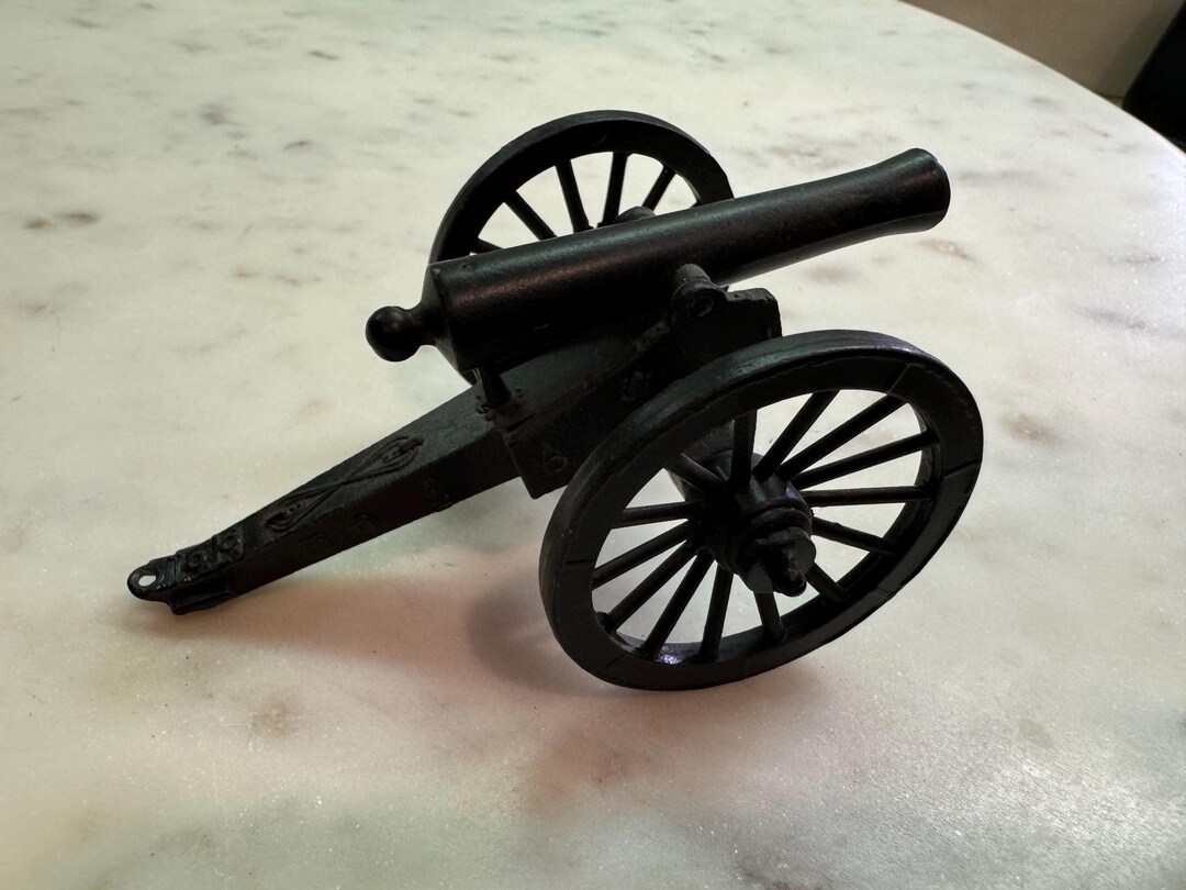Vintage Black Metal Cannon From Penncraft, Mt. Penn, PA Wheels Work as ...