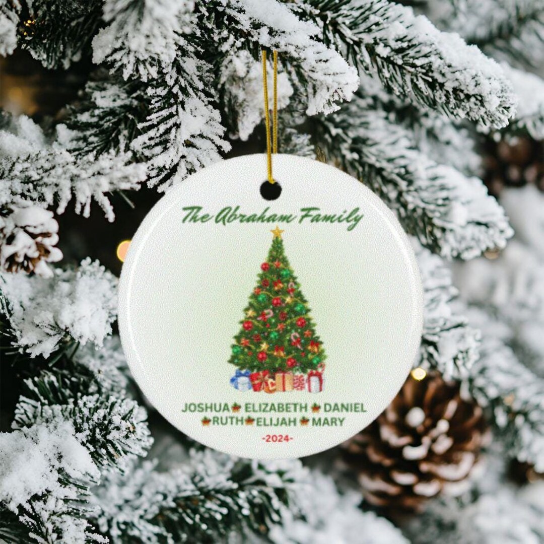 Personalized Family Christmas Ornament 2024 | Custom Family Name Tree ...