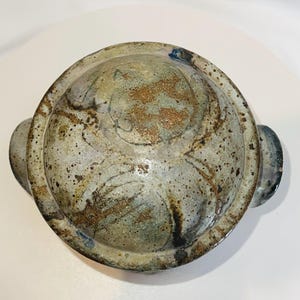 Rare Vintage Stone Lidded Canister Jar Handcrafted Glazed Art Pottery ...
