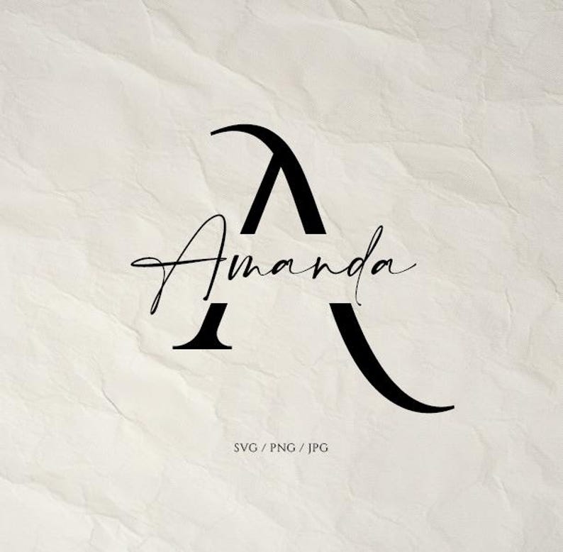 Modern Alphabet Monogram, Elegant Personal Monogram, Handwriting ...