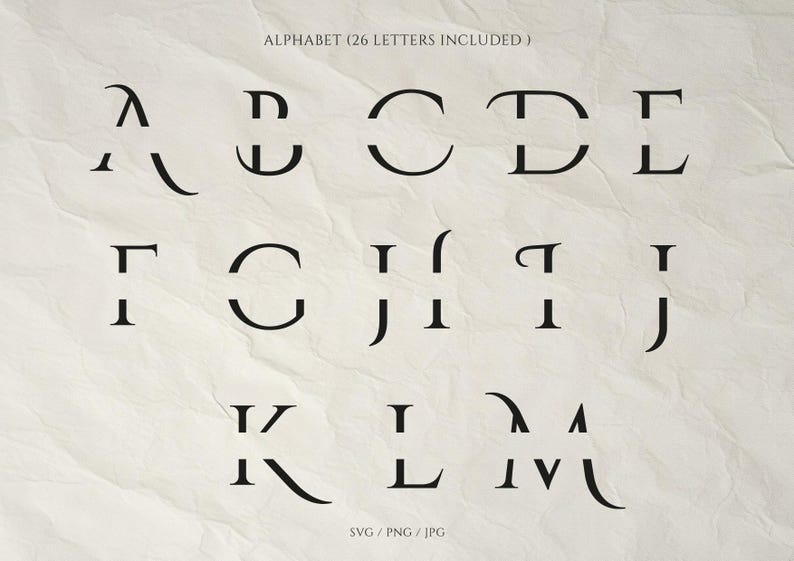 Modern Alphabet Monogram, Elegant Personal Monogram, Handwriting ...
