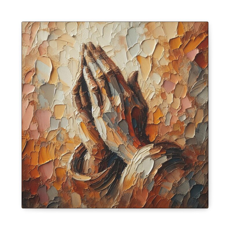 Praying Hands Canvas Wall Art | Christian Home Decor | Faith-inspired ...