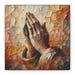 Praying Hands Canvas Wall Art | Christian Home Decor | Faith-inspired ...