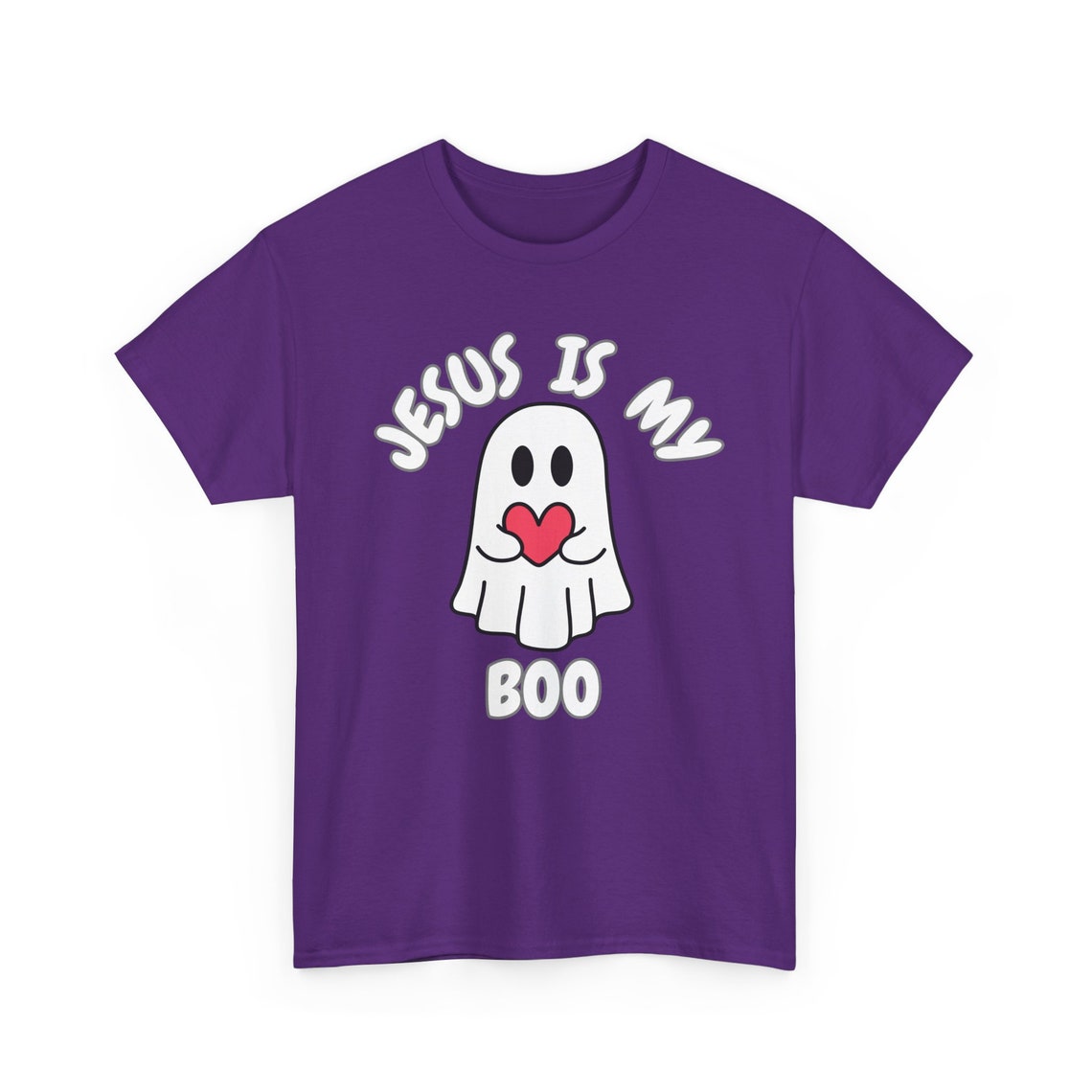 Halloween Christian Tee, Jesus is My Boo Shirt, Ghost Heart Christian ...