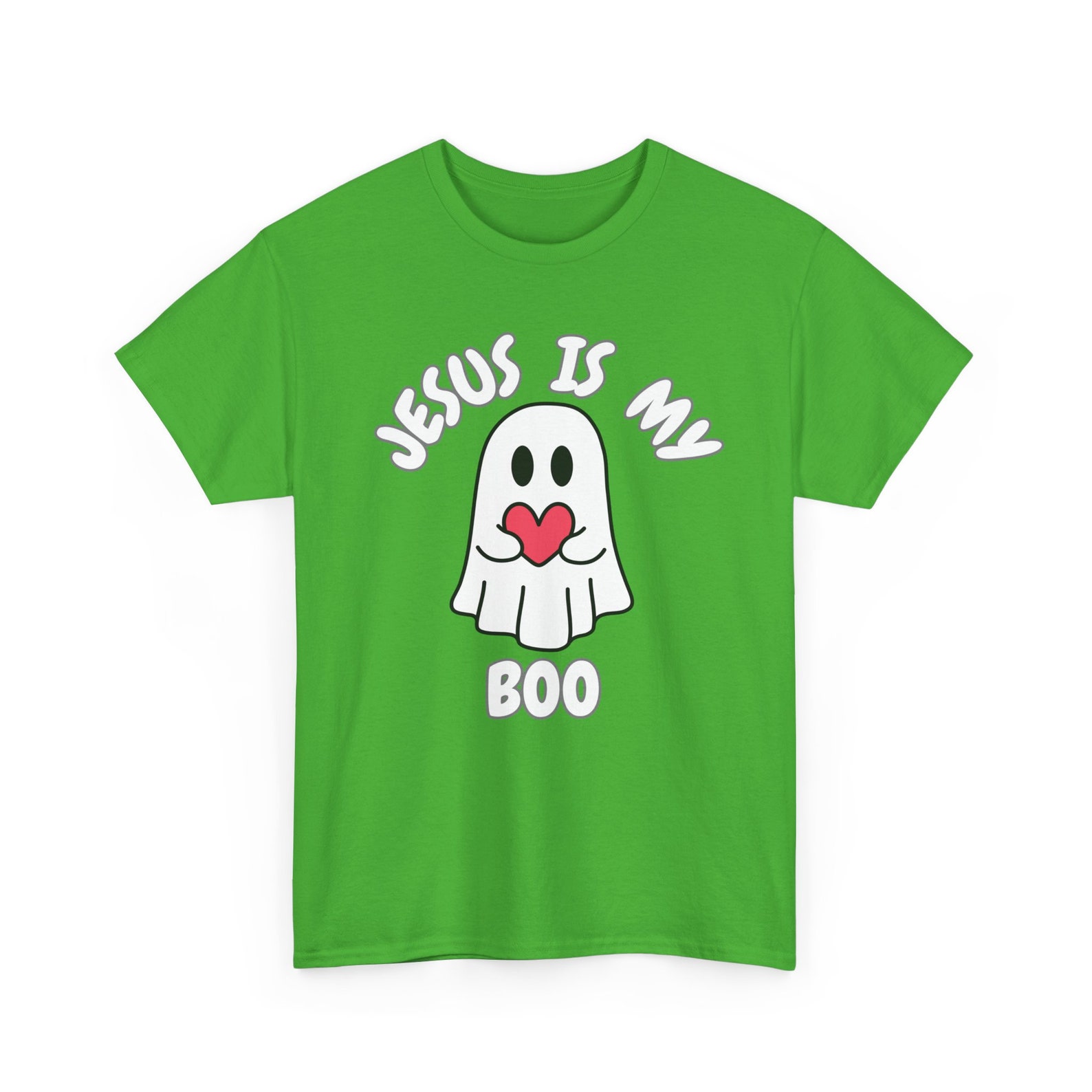 Halloween Christian Tee, Jesus is My Boo Shirt, Ghost Heart Christian ...
