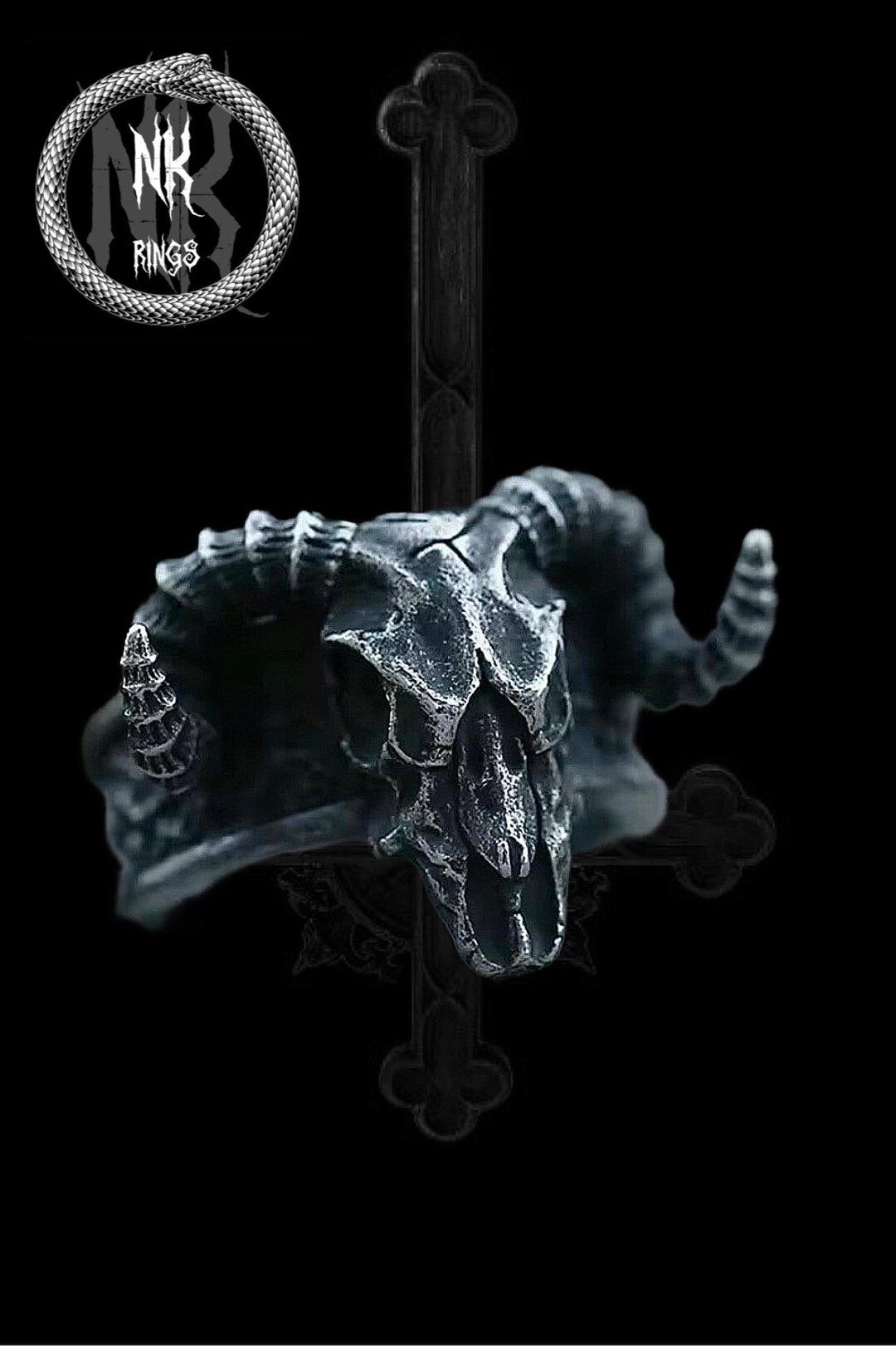 Decrepit Ram Skull Ring 316L Stainless Steel - Etsy