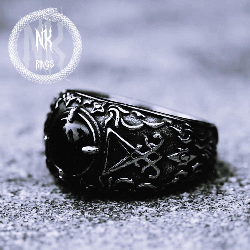 Satanic Rings for Men - Etsy