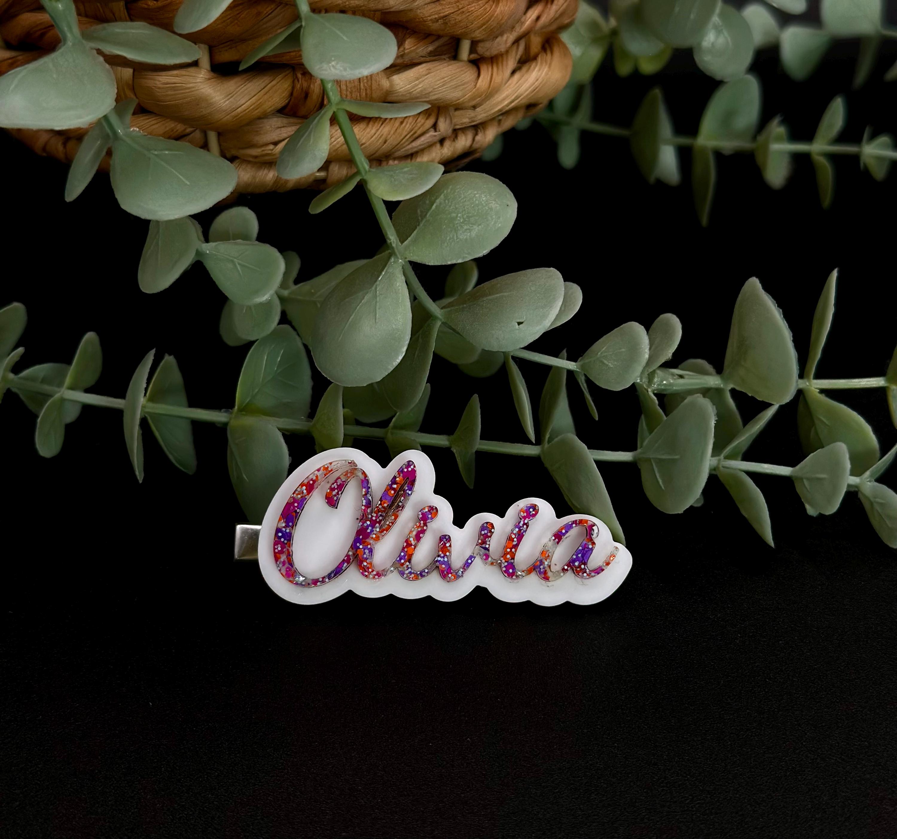Personalized Name/word Hair Clips, Custom Letters Hair Clip, Name Girl ...