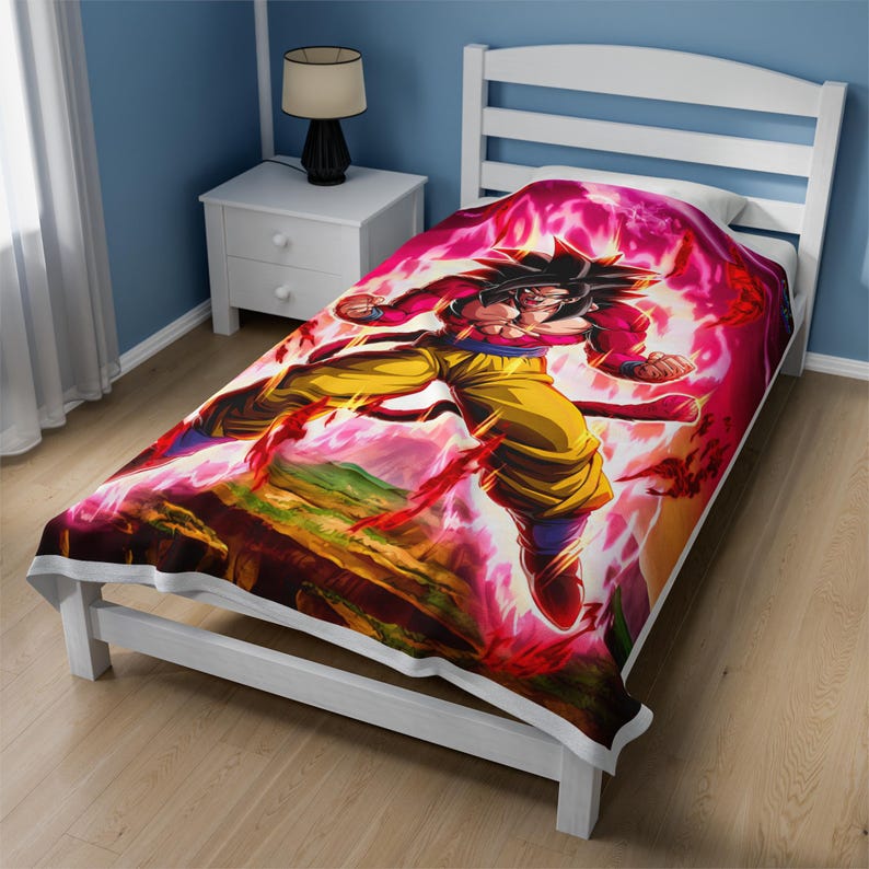 Blanket, Goku, Songoku, Kakarot, Dragon Ball Plush Throw for Anime Fans ...