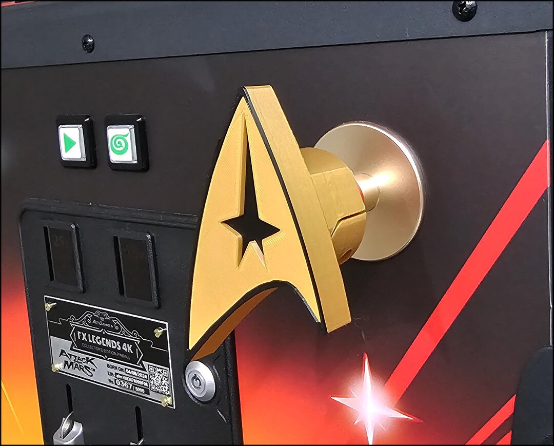 Trek TOS Themed Cover for Your 1.5 Inch Pinball Plunger / Atgames ...