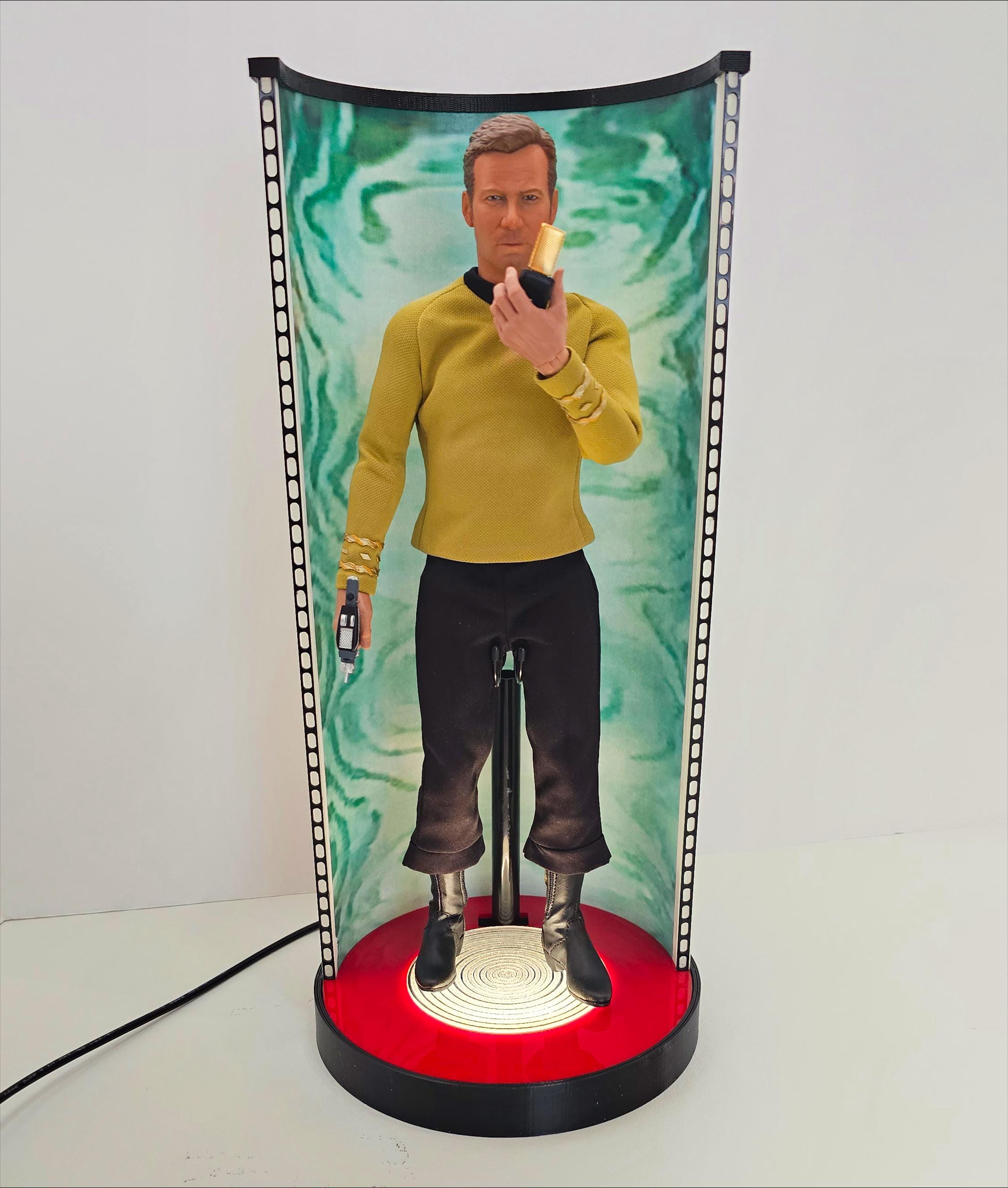 TOS Single Lighted Transporter Display for Sixth 1:6 Scale Figures Qmx ...