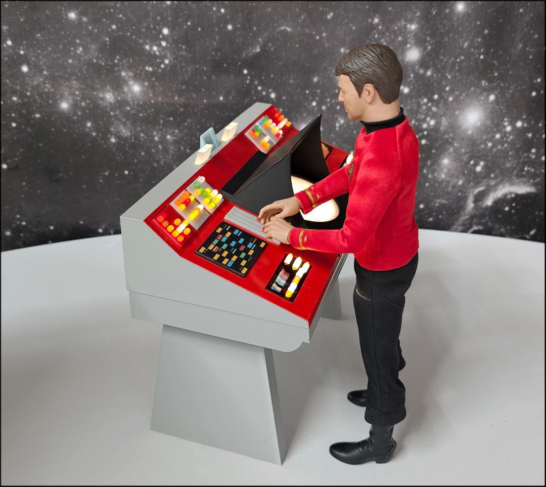 Sixth Scale Lighted TOS Transporter Console for Display W Qmx / 12 Inch ...