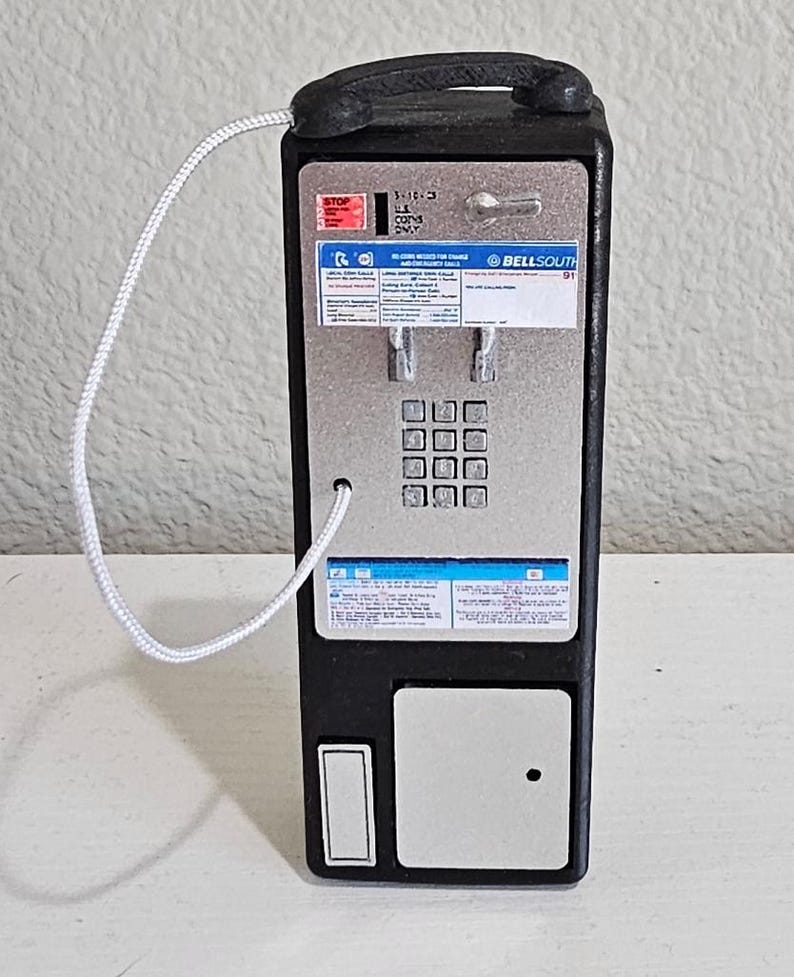 1:6 Scale Payphone for 12" Figures. Scaled to Replicade / New Wave Toys ...
