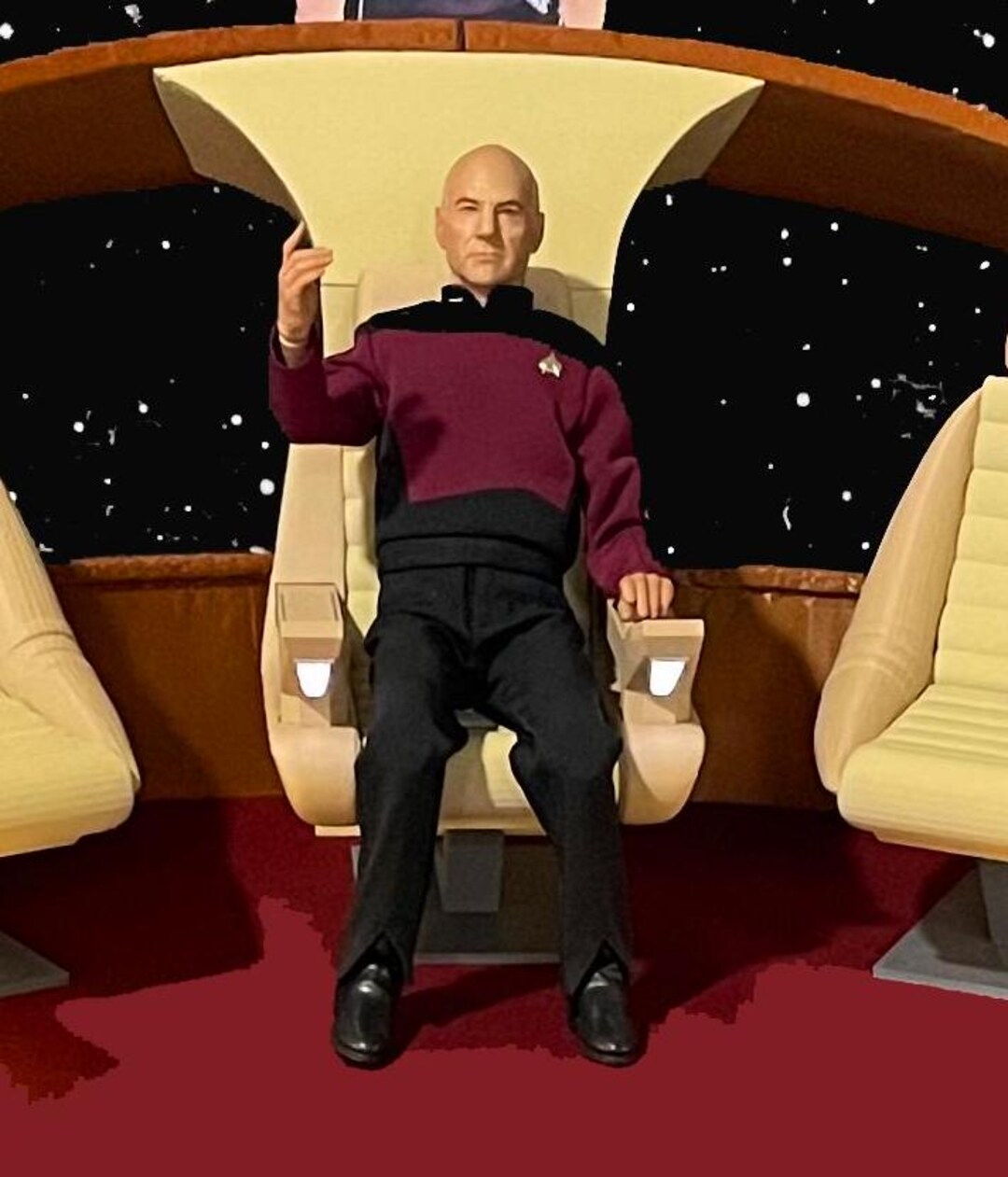 TNG Picard Captain's Chair for Qmx, Exo-6 and Other 12 Inch Figures. 1: ...