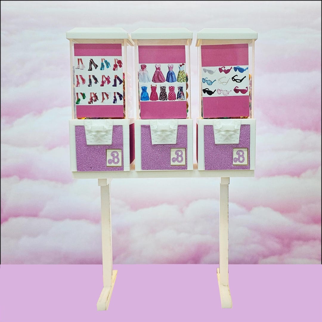 Pink Doll 1:6 / Sixth Scale Gumball & Prize Machine for 12" Figures ...