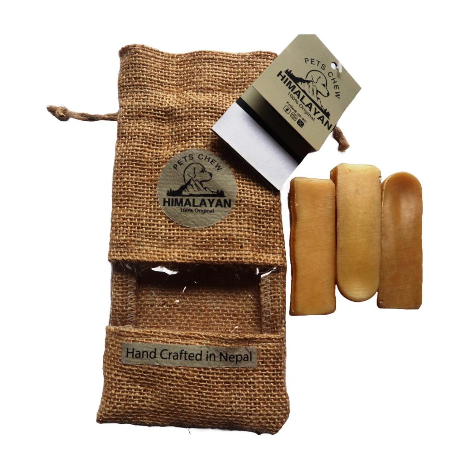 3 Piece / 100gm Natural Himalayan Yak Chews | Long-lasting, Healthy Dog ...
