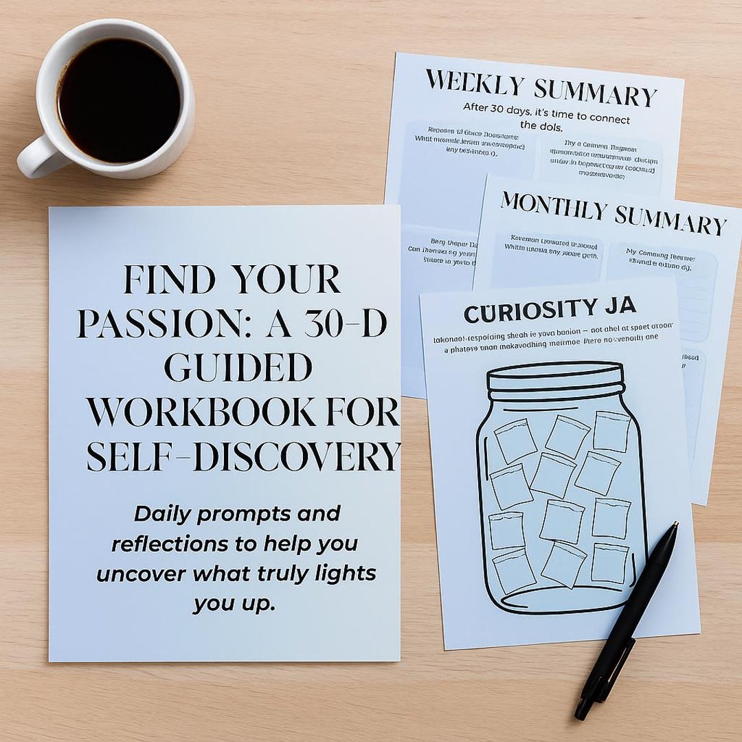 Find Your Passion Workbook | 30-day Guided Journal | Self-discovery ...