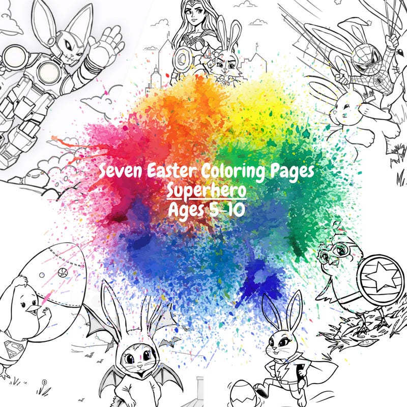 Spiderman Easter Coloring Pages - Etsy