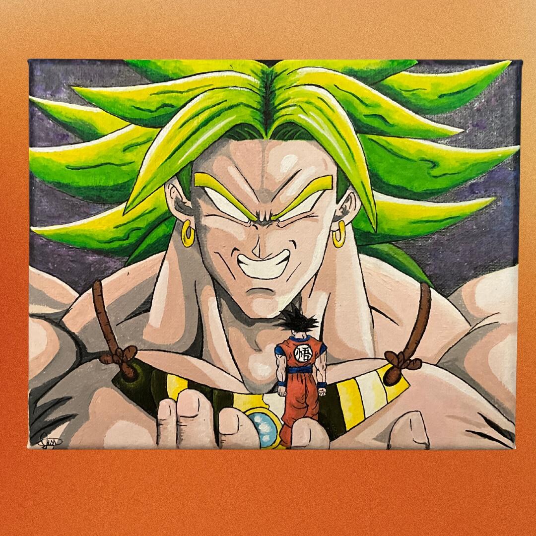 Broly From DBZ, Anime Inspired Canvas Painting, Anime Gift, Wall Art - Etsy