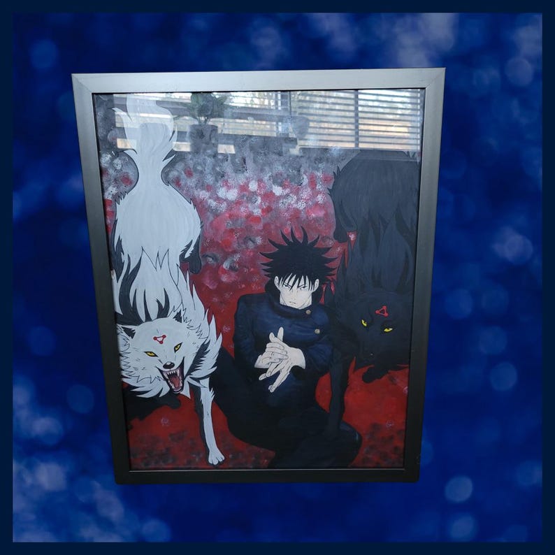 Megumi Fushiguro, JJK, Jujutsu Kaisen, Divine Dogs, Acrylic Painting ...