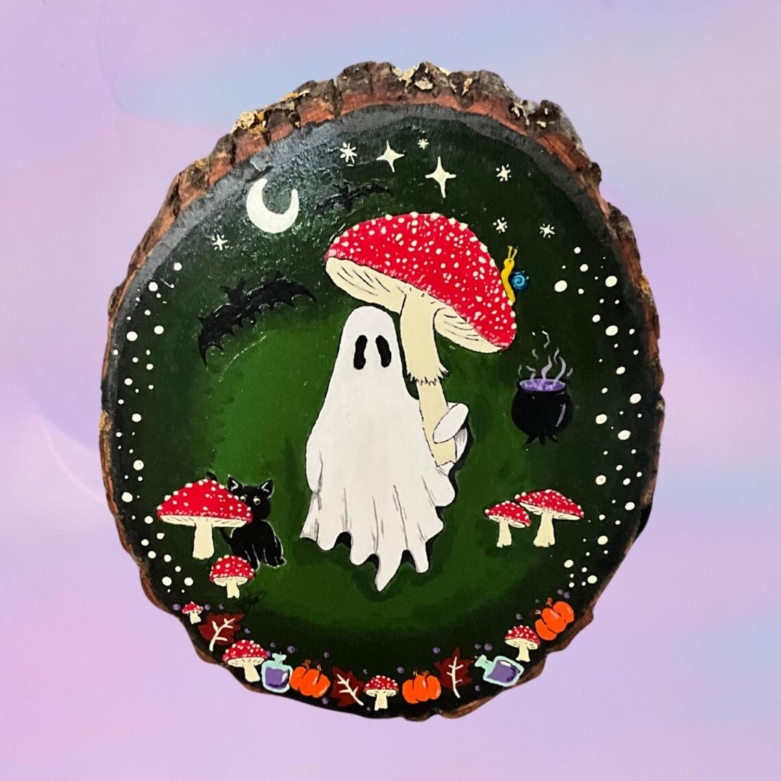 Ghost Inspired Acrylic Painting on Basswood, Spooky Gift, Wall Art - Etsy