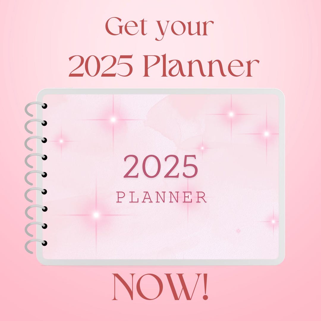 2025 Printable Pink Minimalist Planner - Etsy