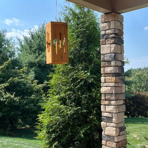 Handmade Cedar Wood Lamp With Color-changing Light – Rustic & Modern ...