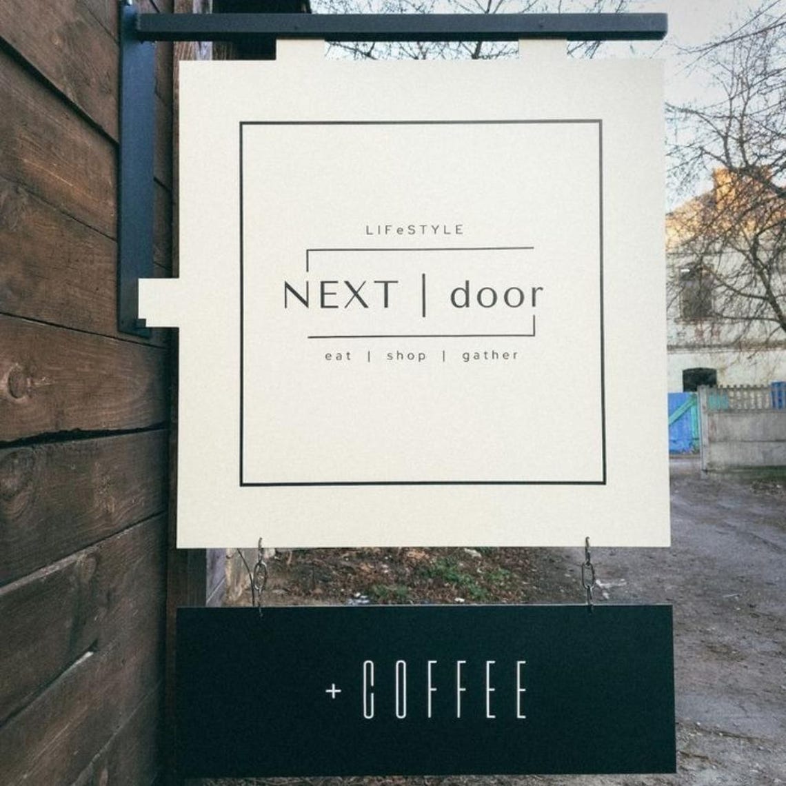 Cafe Logo Sign, Business Sign, Outdoor Shop Sign, Metal Blade Sign ...