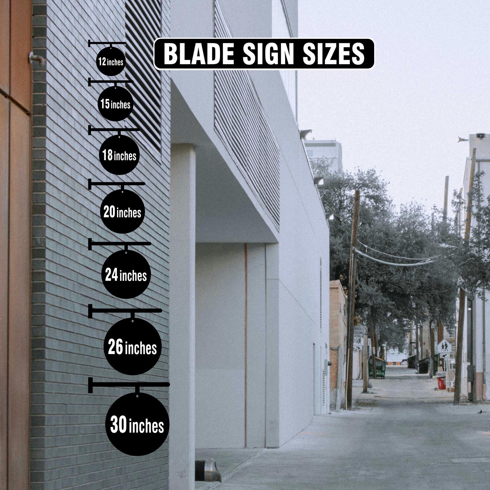 Round Blade Sign, Custom Round Shop Sign, Double Sided Storefront Sign ...