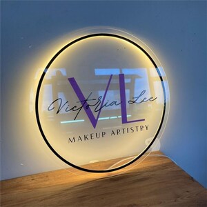 Acrylic Backlit Sign | Custom Neon Backlit Logo | Light up Business ...