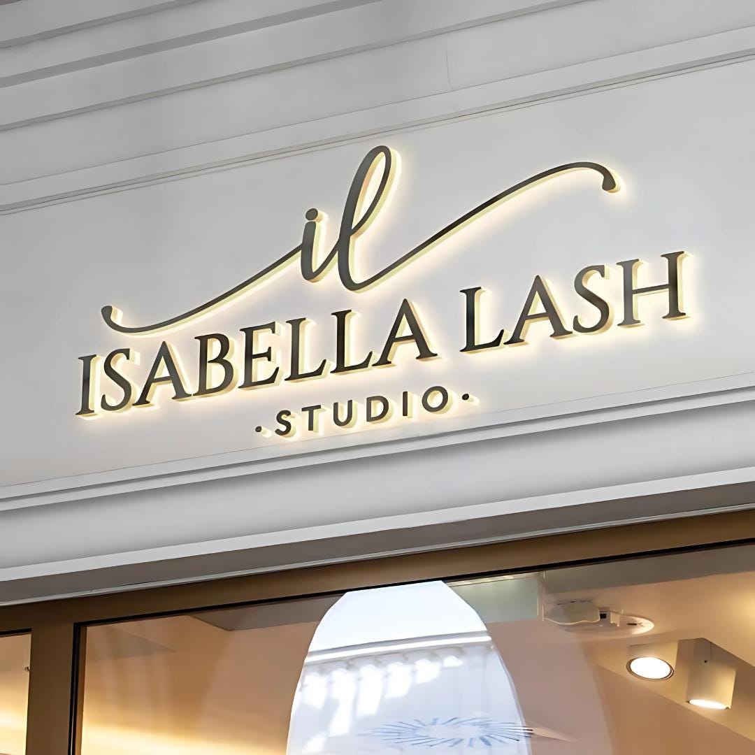 3D Backlit Sign, Custom Business Sign, Metal Backlit Sign, Logo Sign ...