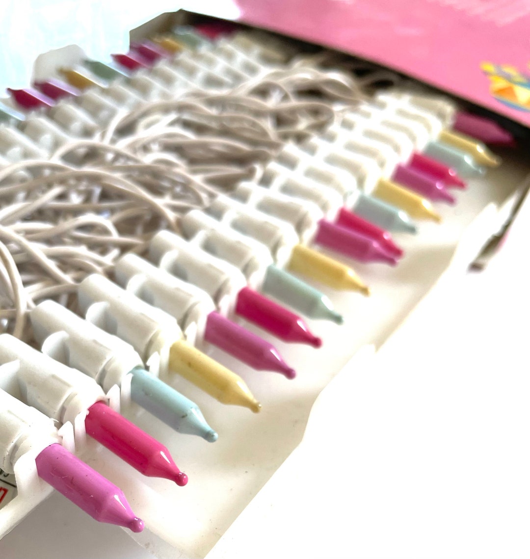 NOS Vintage UL Indoor and Outdoor Indoor Easter Pastel Lights, 50 Bulb ...