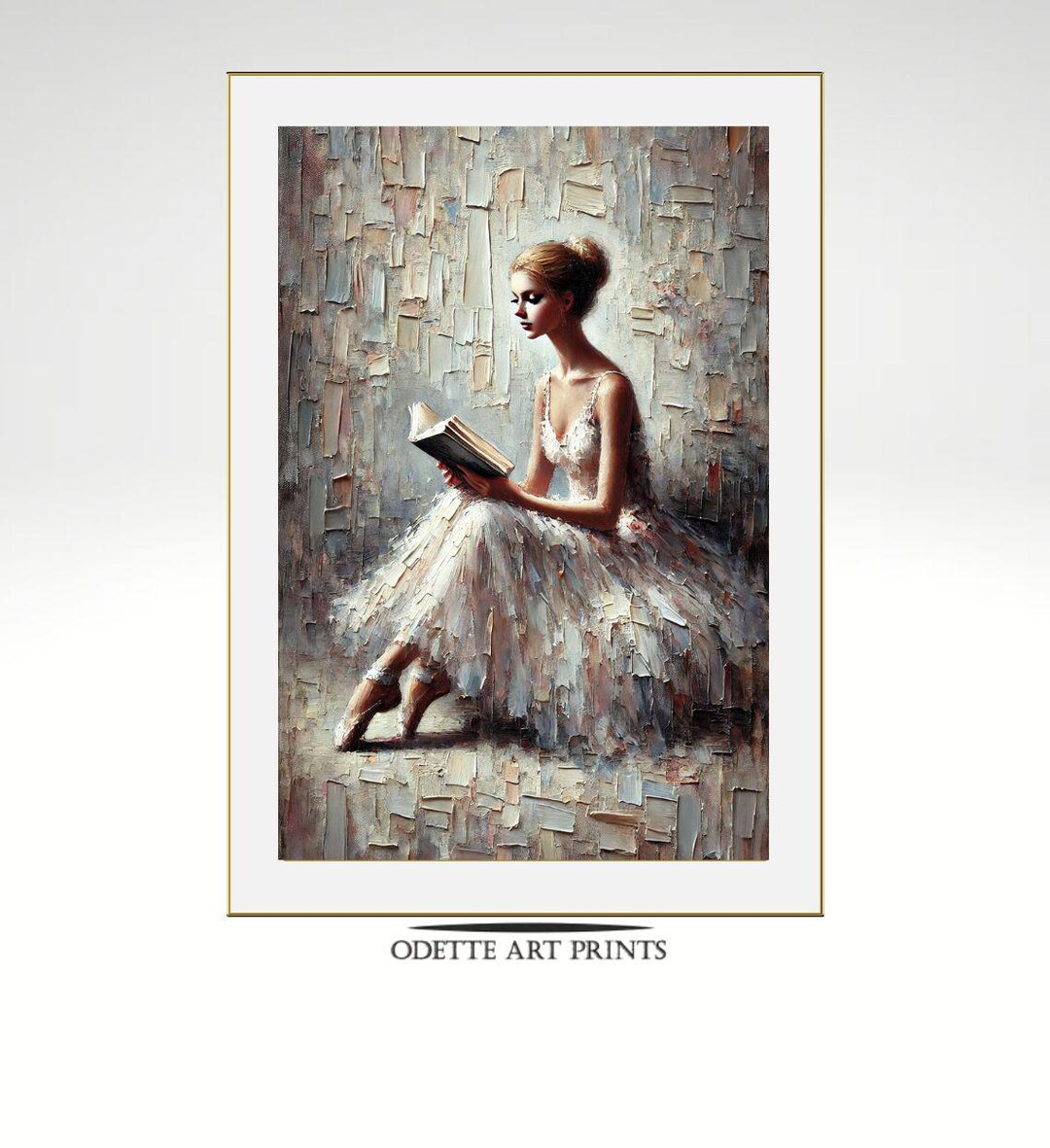 Ballet Painting, Oil Painting of a Ballerina in an Impressionist Style ...