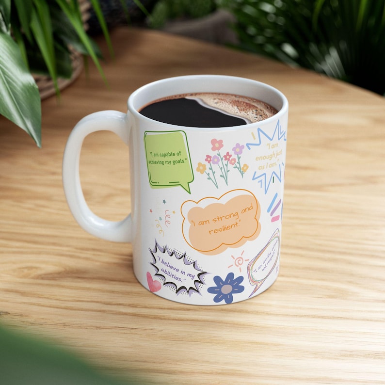 Daily Affirmations Mug | Motivational Mug | Positivity Mug | Glow up ...