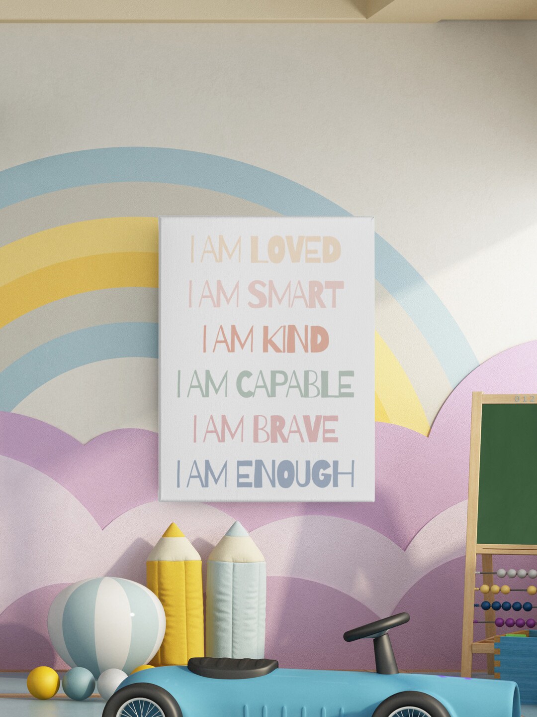 Positive Affirmation Poster, Therapy Office Decor, Mental Health ...