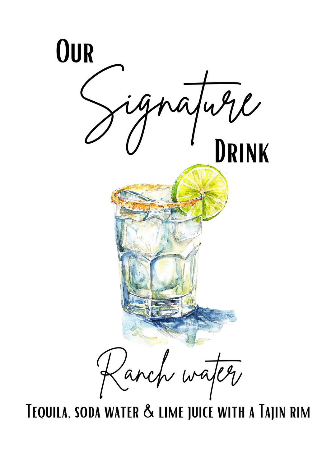 Signature Drink Ranch Water - Etsy