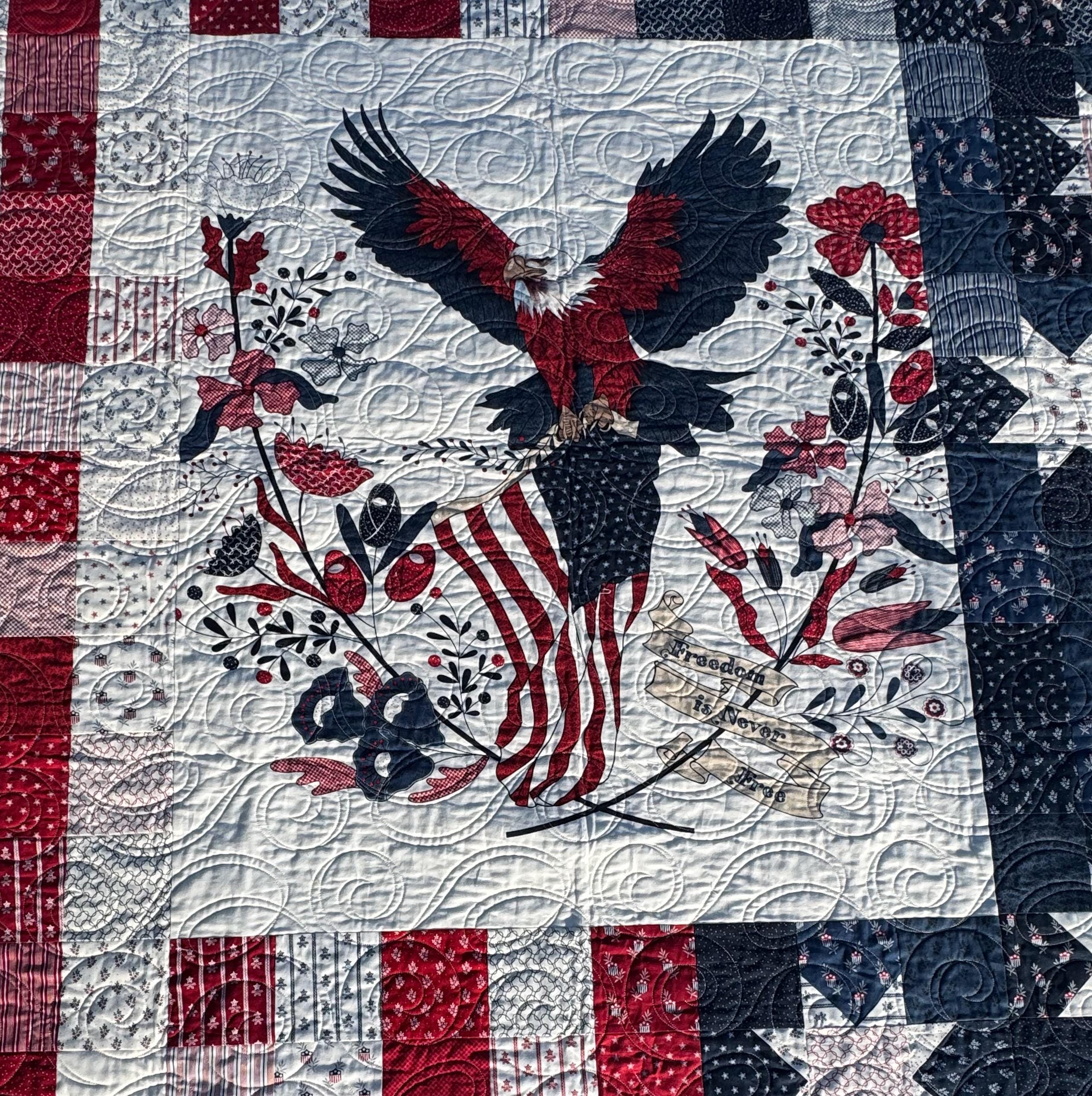 She's a Grand Old Flag Quilt Pattern Patriotic Panel Quilt From Shannon ...