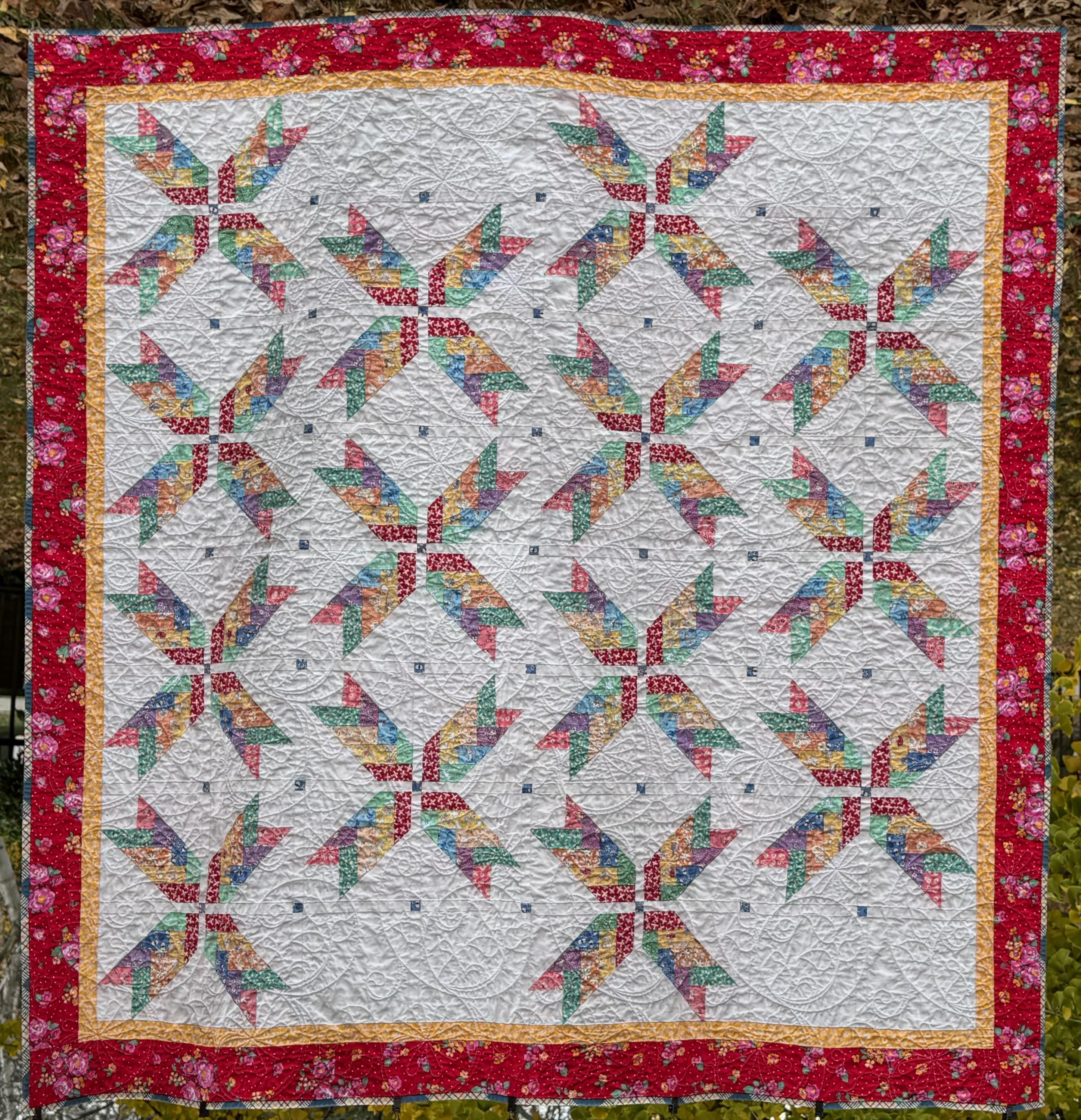 Braided Whirligig Quilt Pattern, Fat Quarter Quilt Pattern, Braid Quilt ...