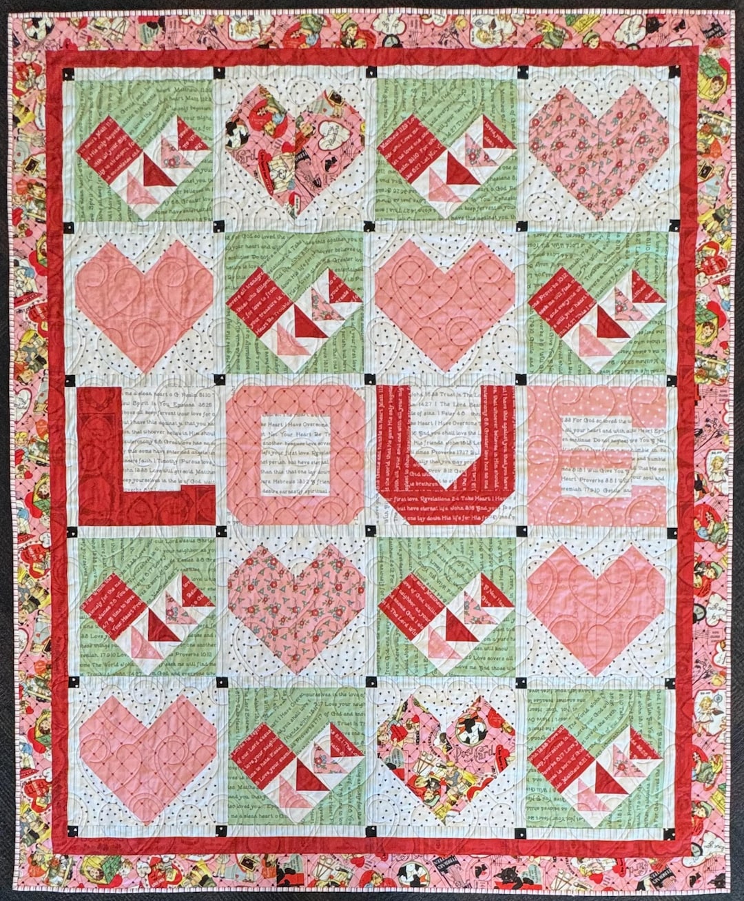 LOVE Quilt Pattern Designed by Shannon Arnstein, Perfect for Valentines ...