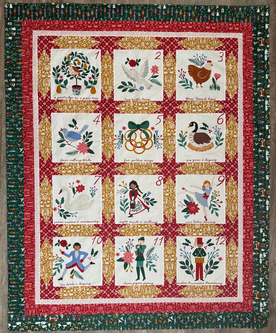 12 Days of Christmas Quilt Pattern Featuring the Pear-fect Panel From ...