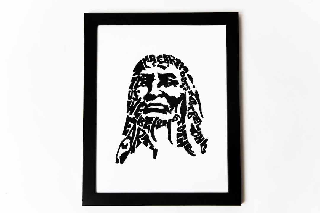 Chief Seattle Art Print | 10 X 14 | Hand Printed Silkscreen Screenprint ...