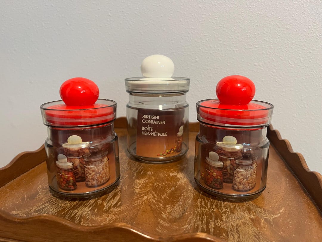 Vintage 1983 Plastic Airtight Containers - Action Industries Set - Etsy