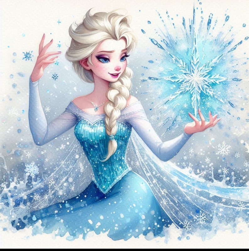 Frozen Elsa Clipart Design - Etsy