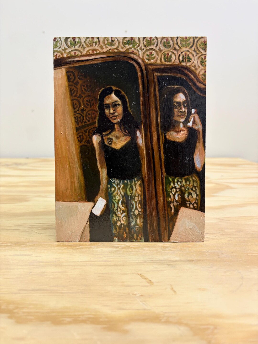 Mini Painting - 'ignorance and Evil Are Twins 2024' Original Figurative ...