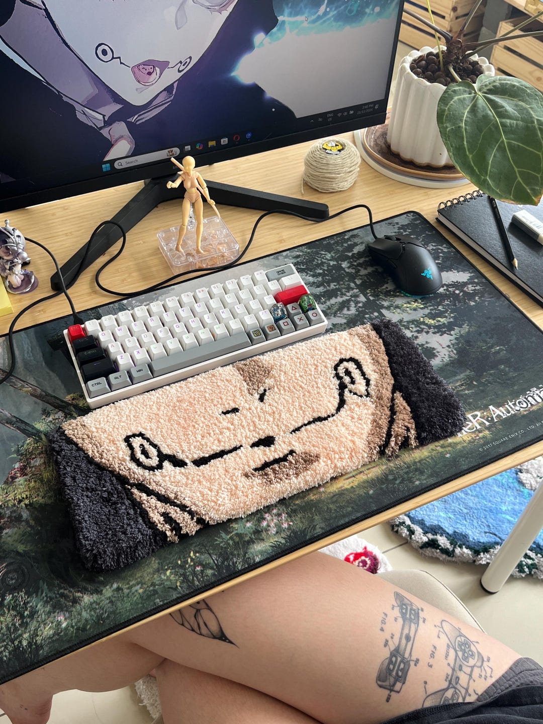 JJK Keyboard Rug Inumaki Toge Anime Non-slip Backing - Etsy