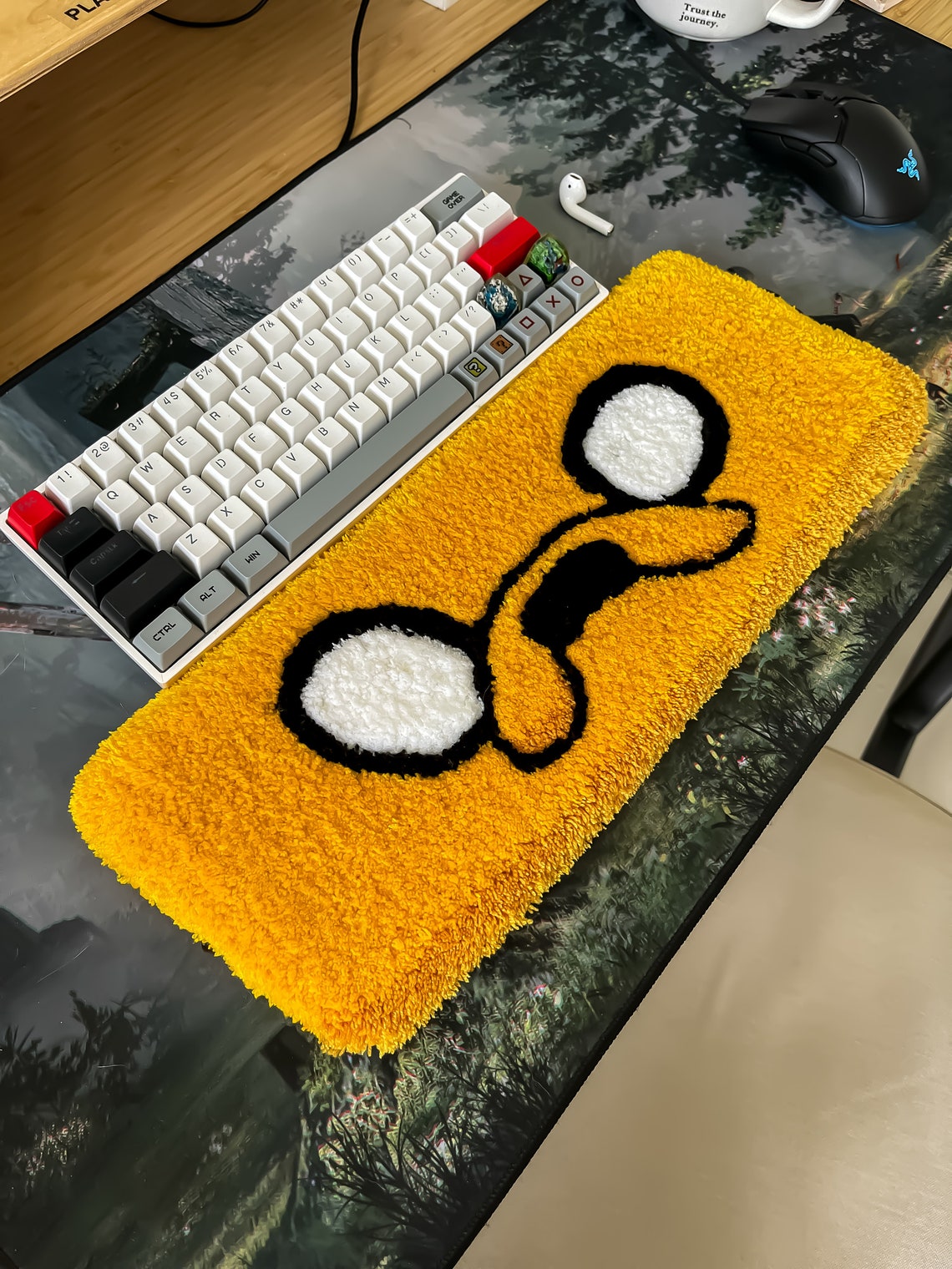 SOLD Jake the Keyboard Rug From Adventure Time Non-slip Backing - Etsy
