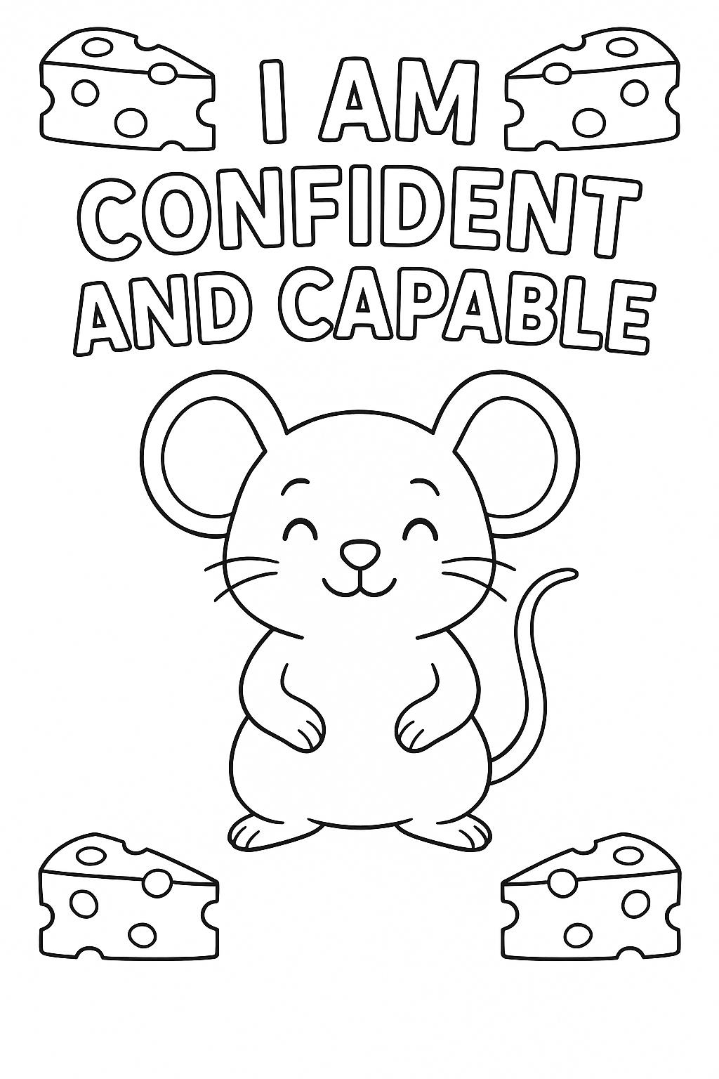 Volume 1 - Set of 20 Coloring Pages for Kids. Positive Affirmations ...