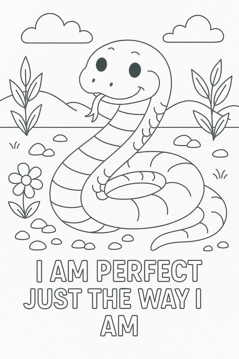 Volume 3 - Set of 20 Coloring Pages for Kids. Positive Affirmations ...