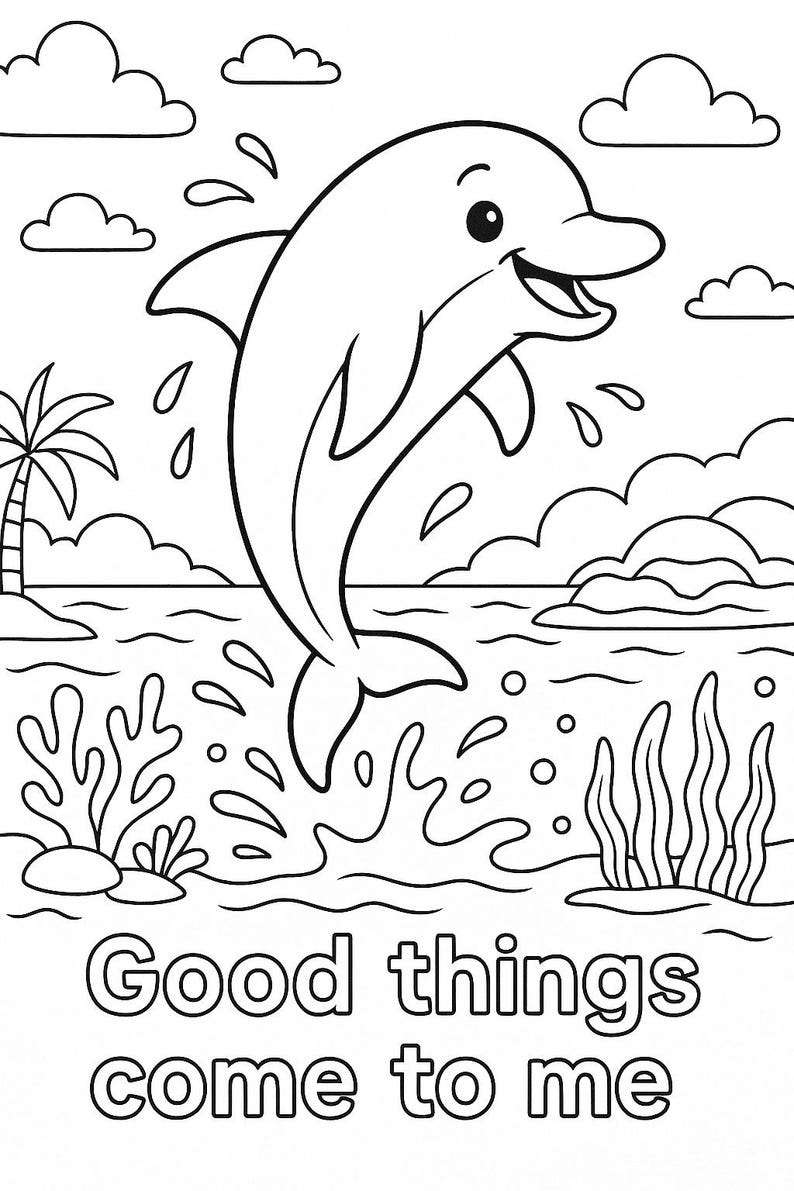Volume 2 - Set of 20 Coloring Pages for Kids. Positive Affirmations ...