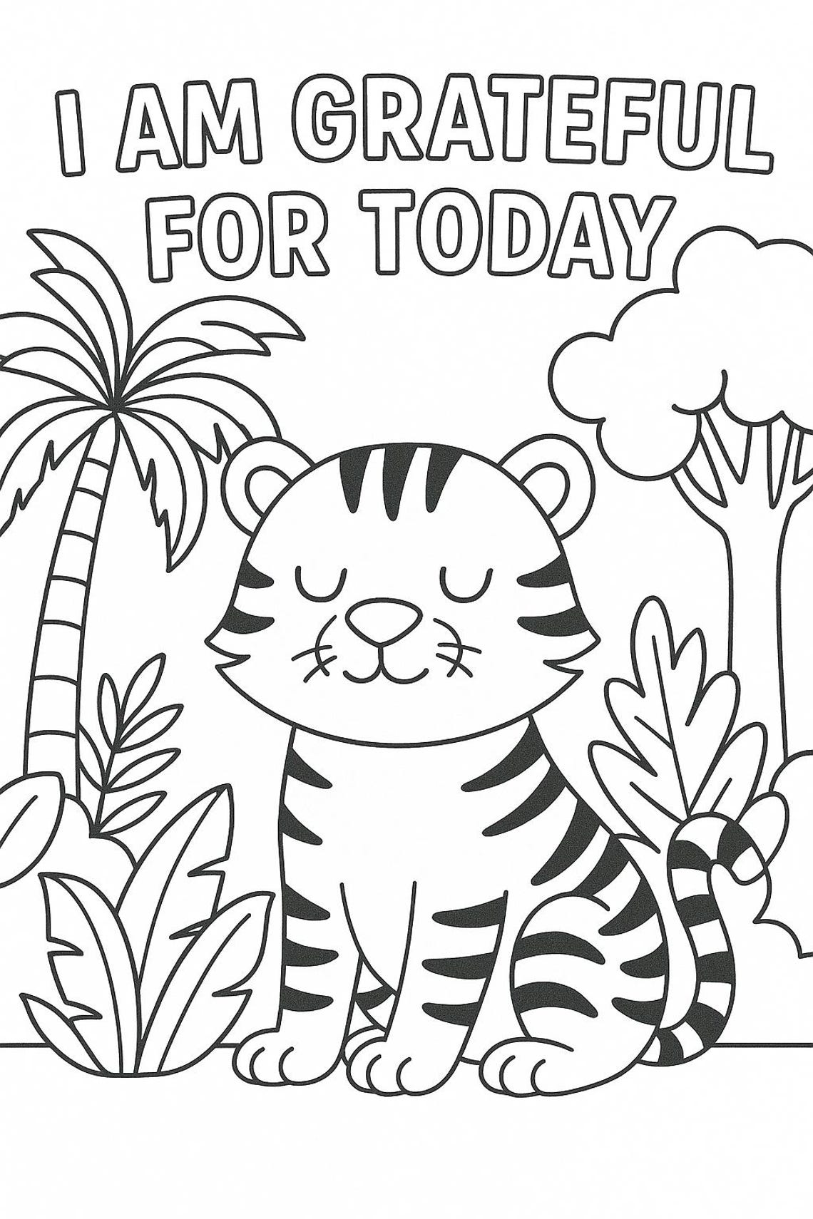 Volume 1 - Set of 20 Coloring Pages for Kids. Positive Affirmations ...